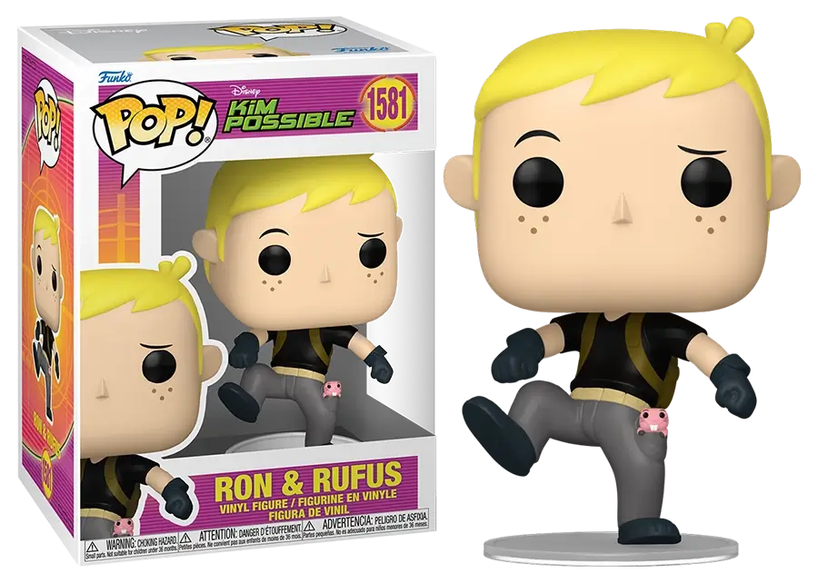 Funko Pop! Disney Kim Possible: Ron & Rufus #1581 - Funko On Wheels
